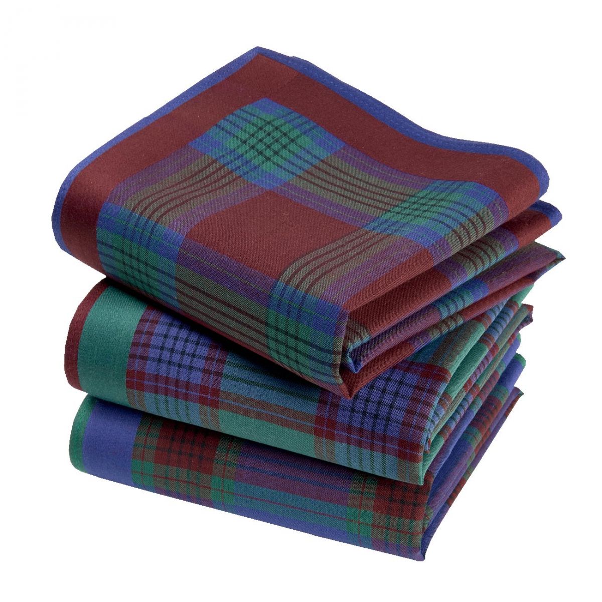 Mouchoirs de Luxe en Coton Tissé-teint - 43 cm (Lot de 3)